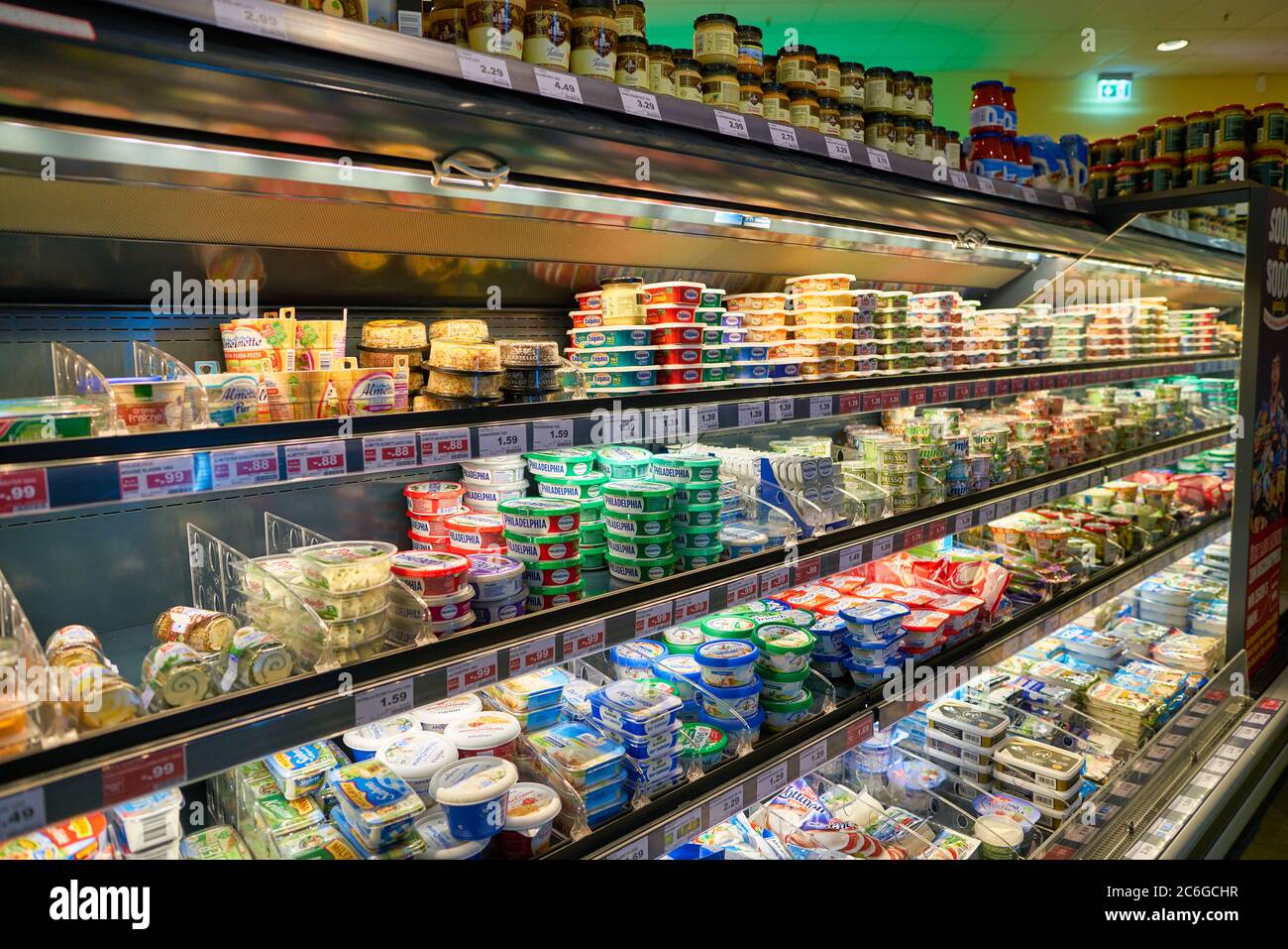 BERLIN, GERMANY - CIRCA SEPTEMBER, 2019: interior shot of Edeka ...