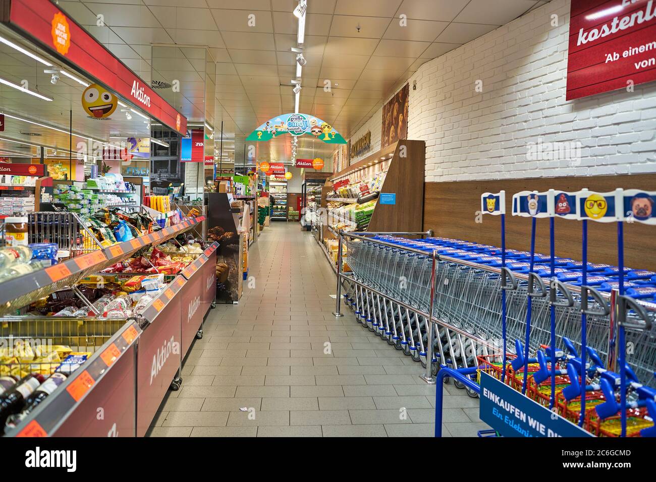 BERLIN, GERMANY - CIRCA SEPTEMBER, 2019: interior shot of Aldi ...