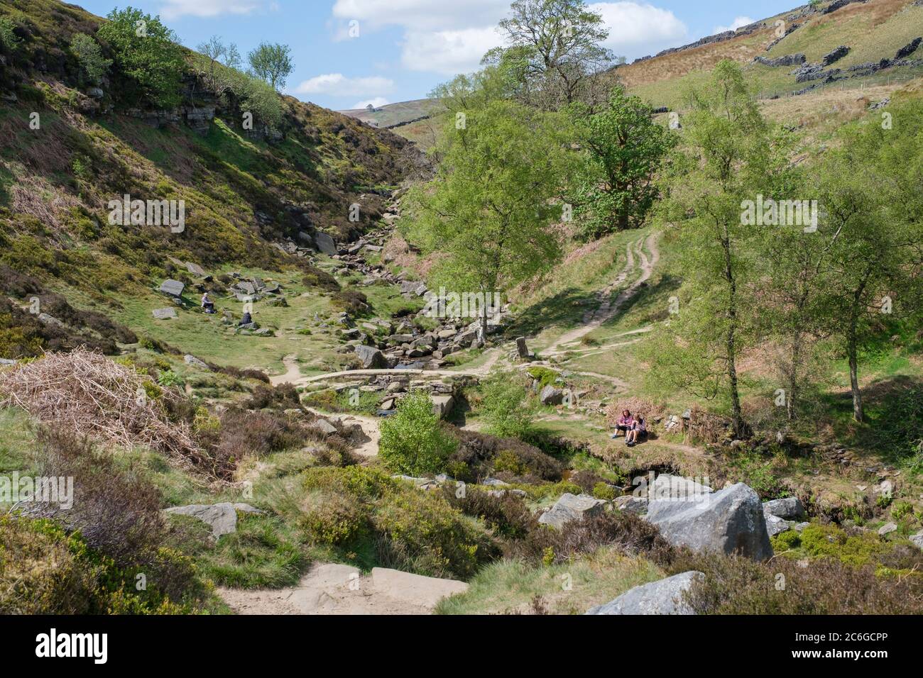 Bronte Bridge on The Bronte way on Haworth Moor, Bronte Country ...