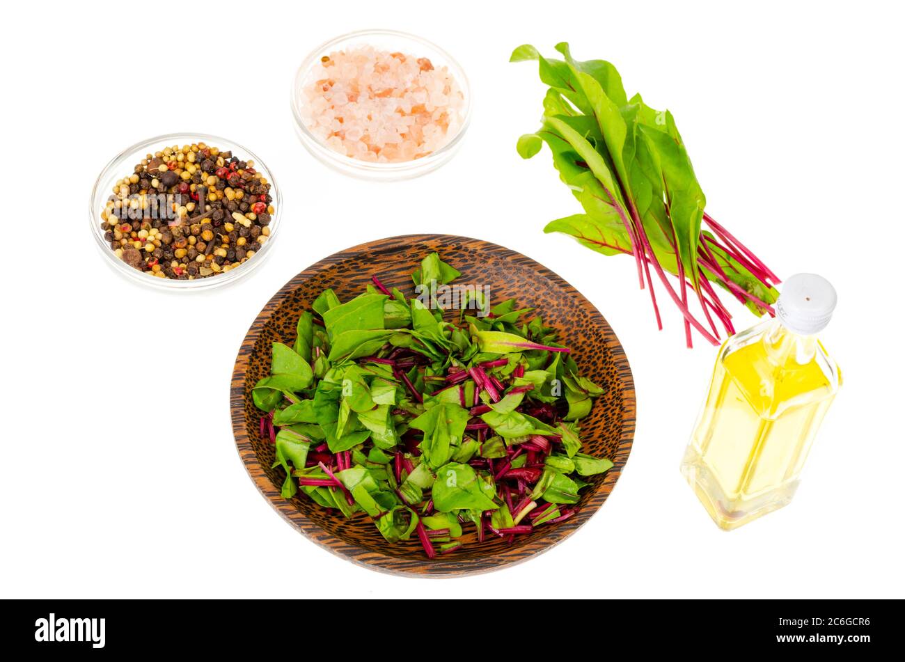 Microgreen. Red beetroot sprouts for cooking vegetarian dishes Stock ...