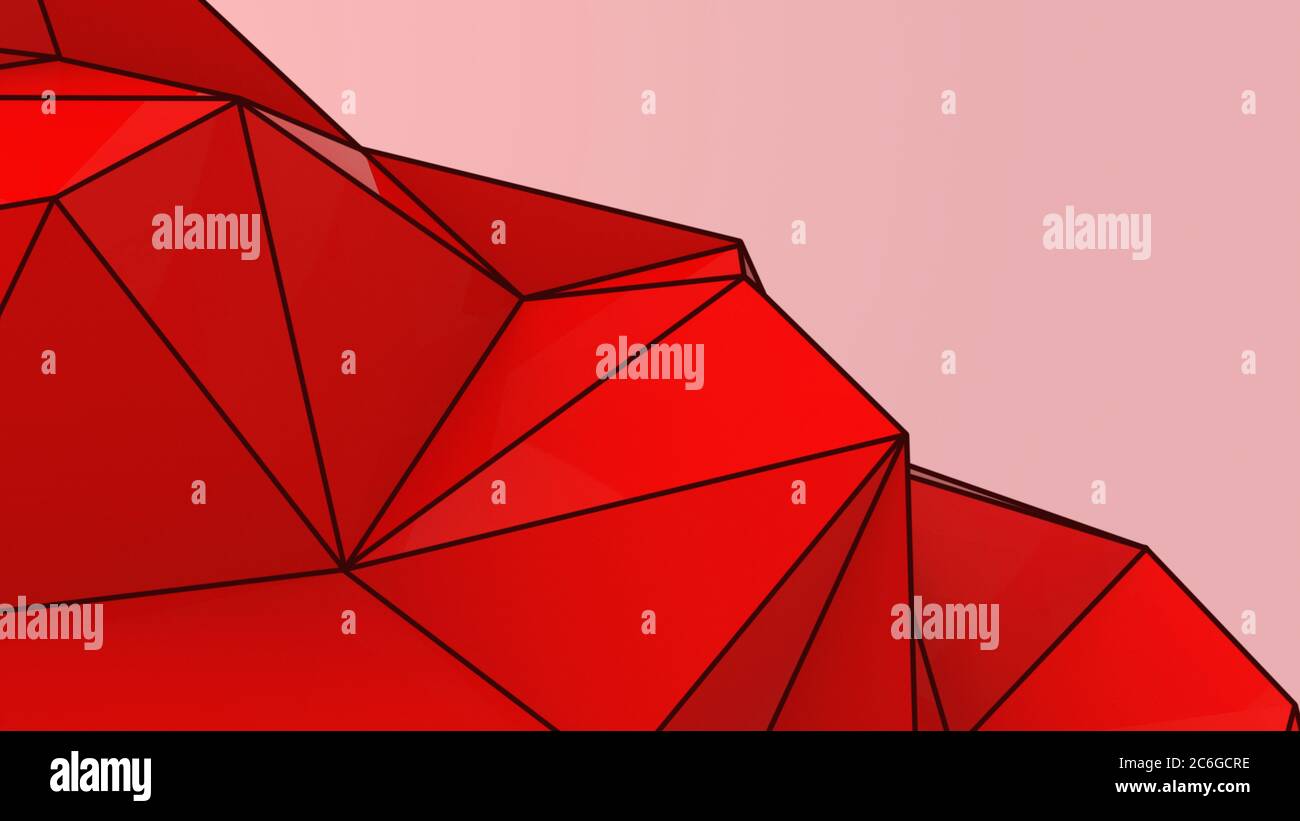 Red abstract modern crystal background. Polygon, Line, Triangle pattern ...