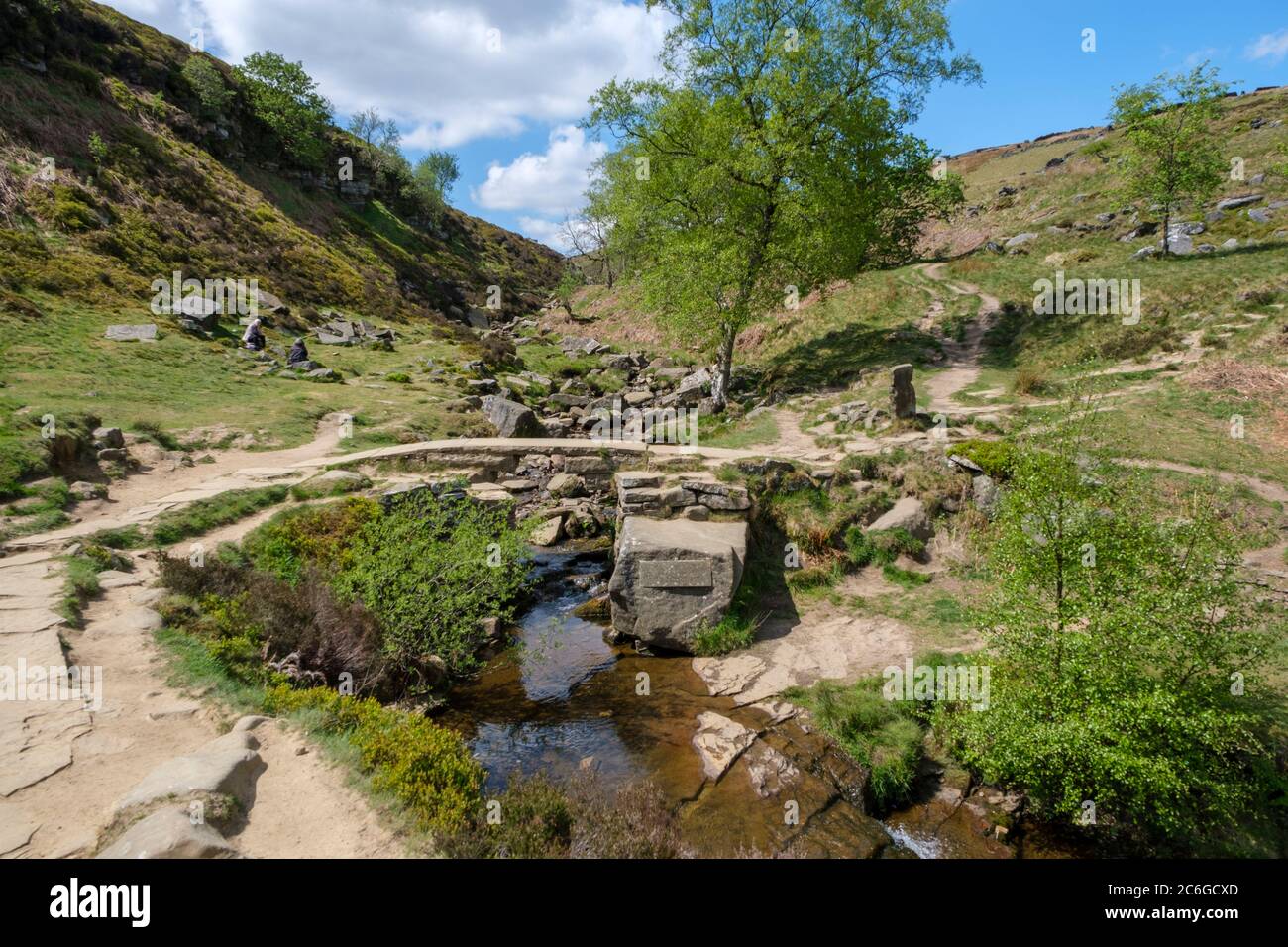 Bronte Bridge on The Bronte way on Haworth Moor, Bronte Country ...