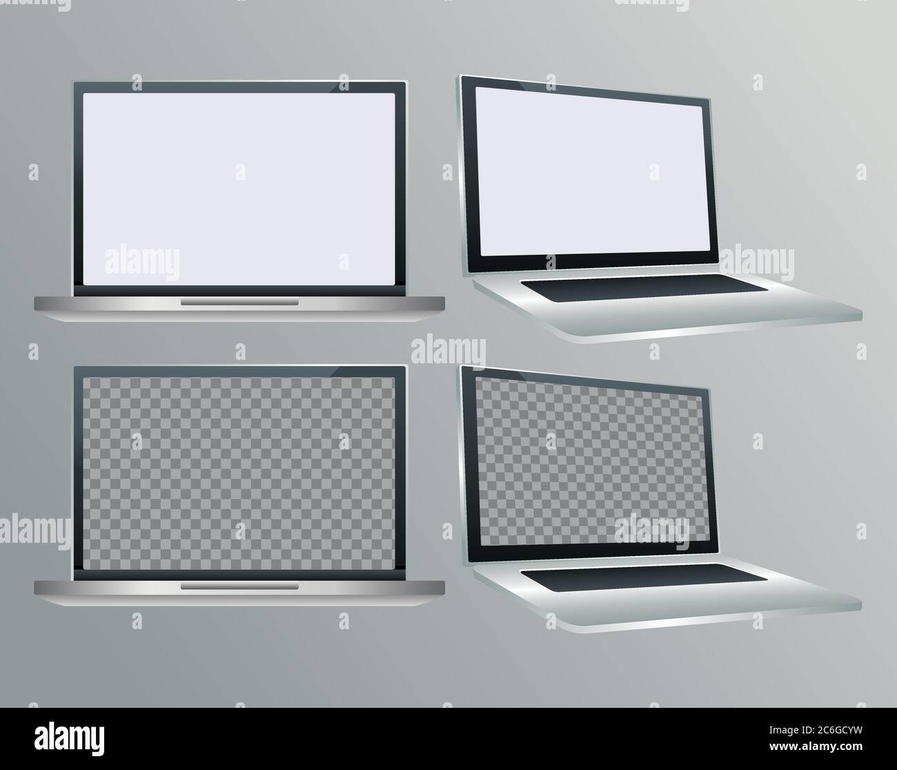 laptops computers portables digital devices vector illustration design ...