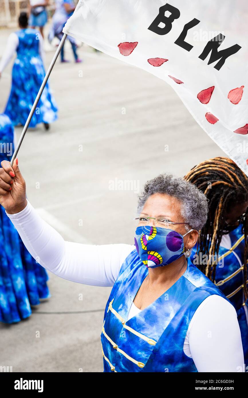 Black protestor at Black Lives Rally with Sign Stock Photo - Alamy