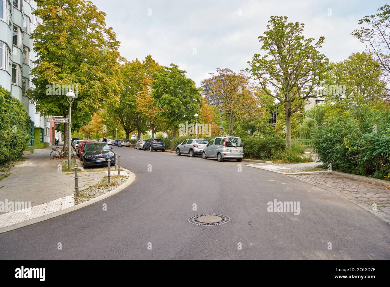 BERLIN, GERMANY - CIRCA SEPTEMBER, 2019: street level view of a road in ...
