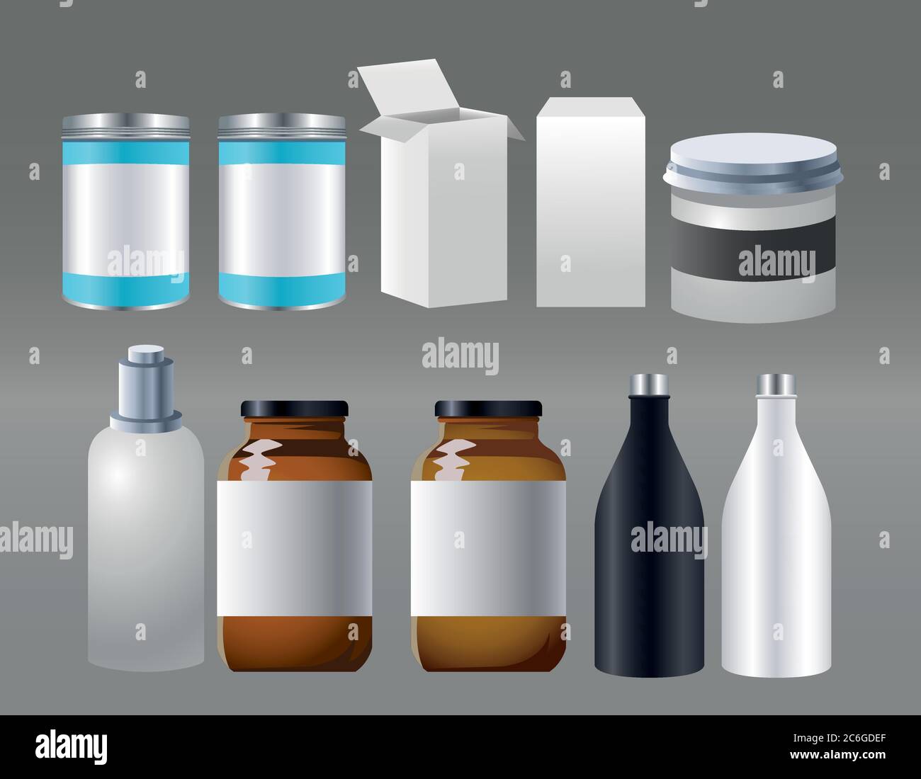 Empty drinks boxes Stock Vector Images - Alamy