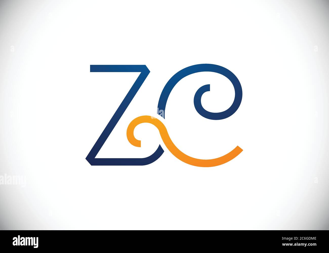Initial Monogram Letter Z C Logo Design Vector Template. Z C Letter Logo Design Stock Vector ...