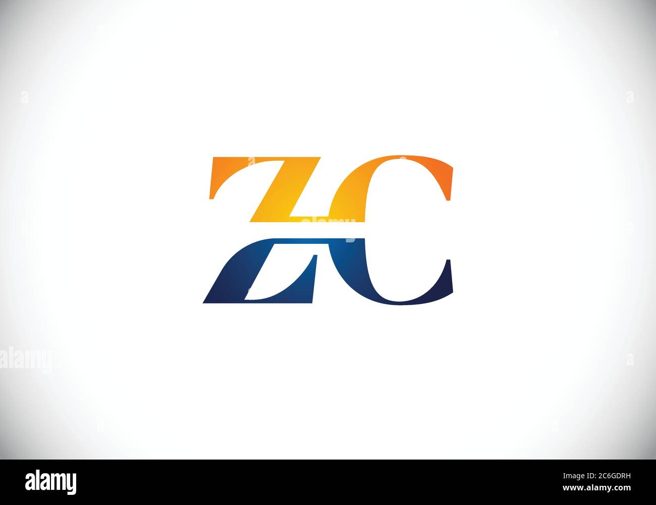 Initial Monogram Letter Z C Logo Design Vector Template. Z C Letter ...
