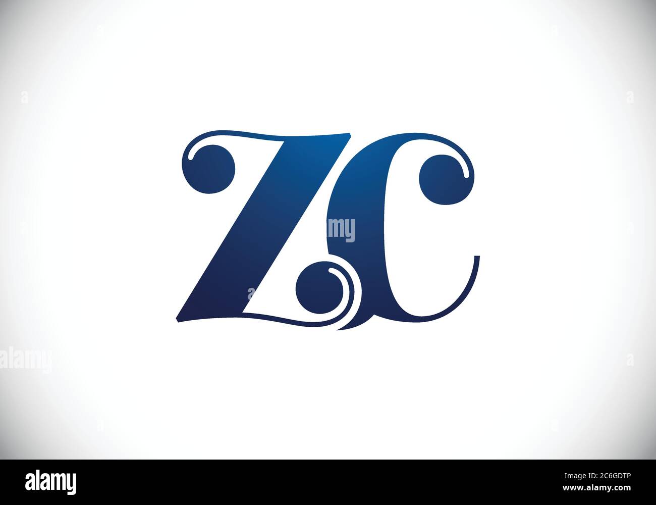 Initial Monogram Letter Z C Logo Design Vector Template. Z C Letter ...
