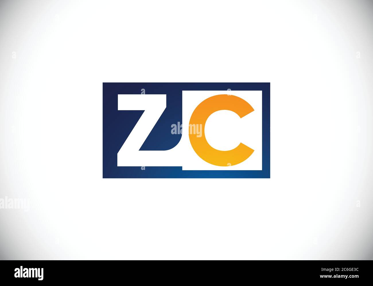 Initial Monogram Letter Z C Logo Design Vector Template. Z C Letter ...
