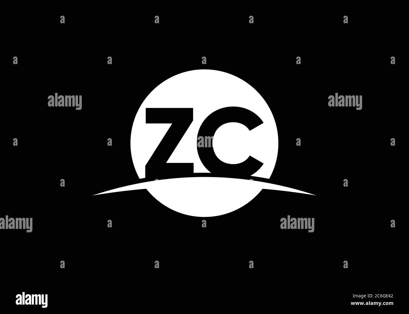Initial Monogram Letter Z C Logo Design Vector Template. Z C Letter Logo Design Stock Vector ...