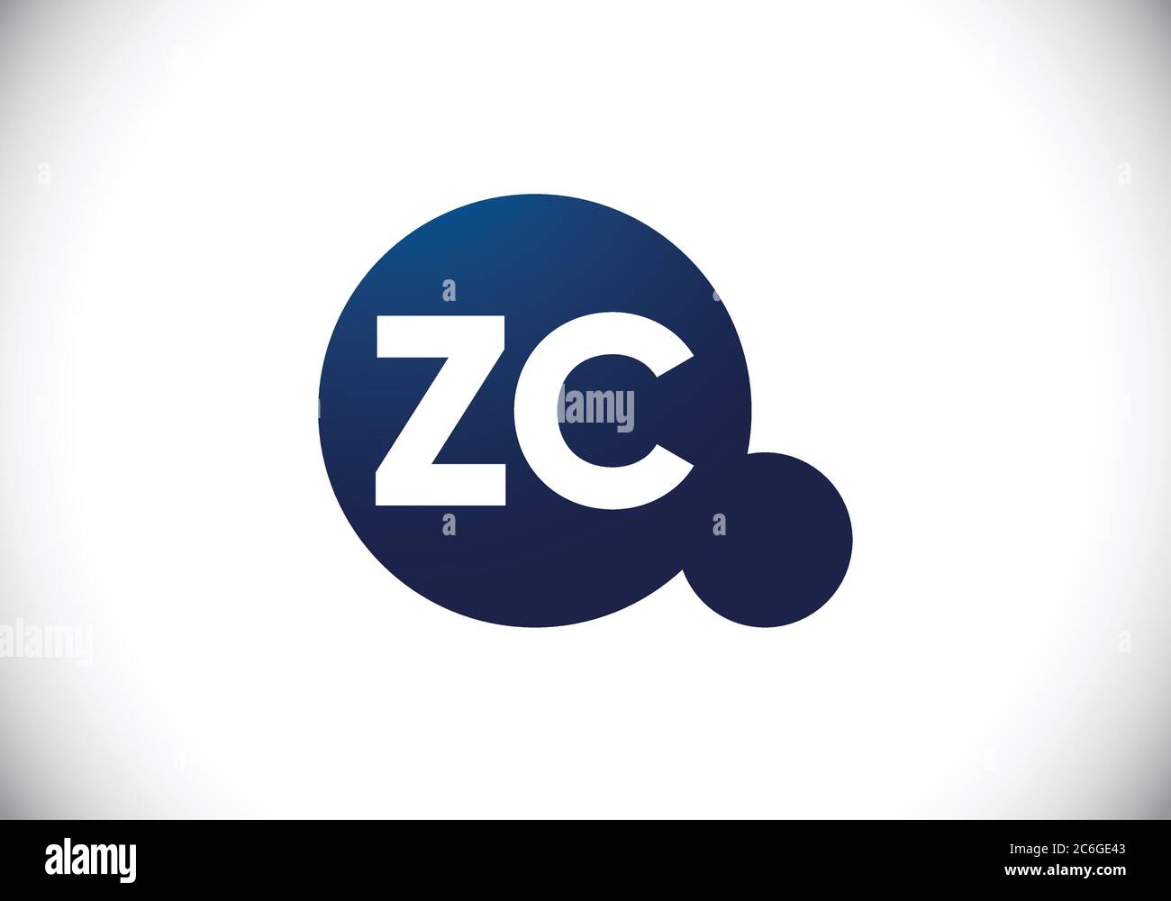 Initial Monogram Letter Z C Logo Design Vector Template. Z C Letter ...