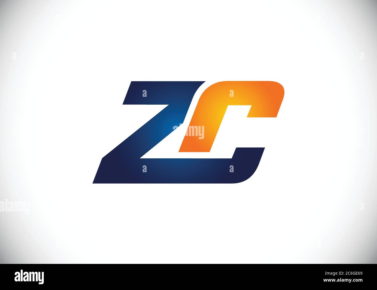 Initial Monogram Letter Z C Logo Design Vector Template. Z C Letter ...