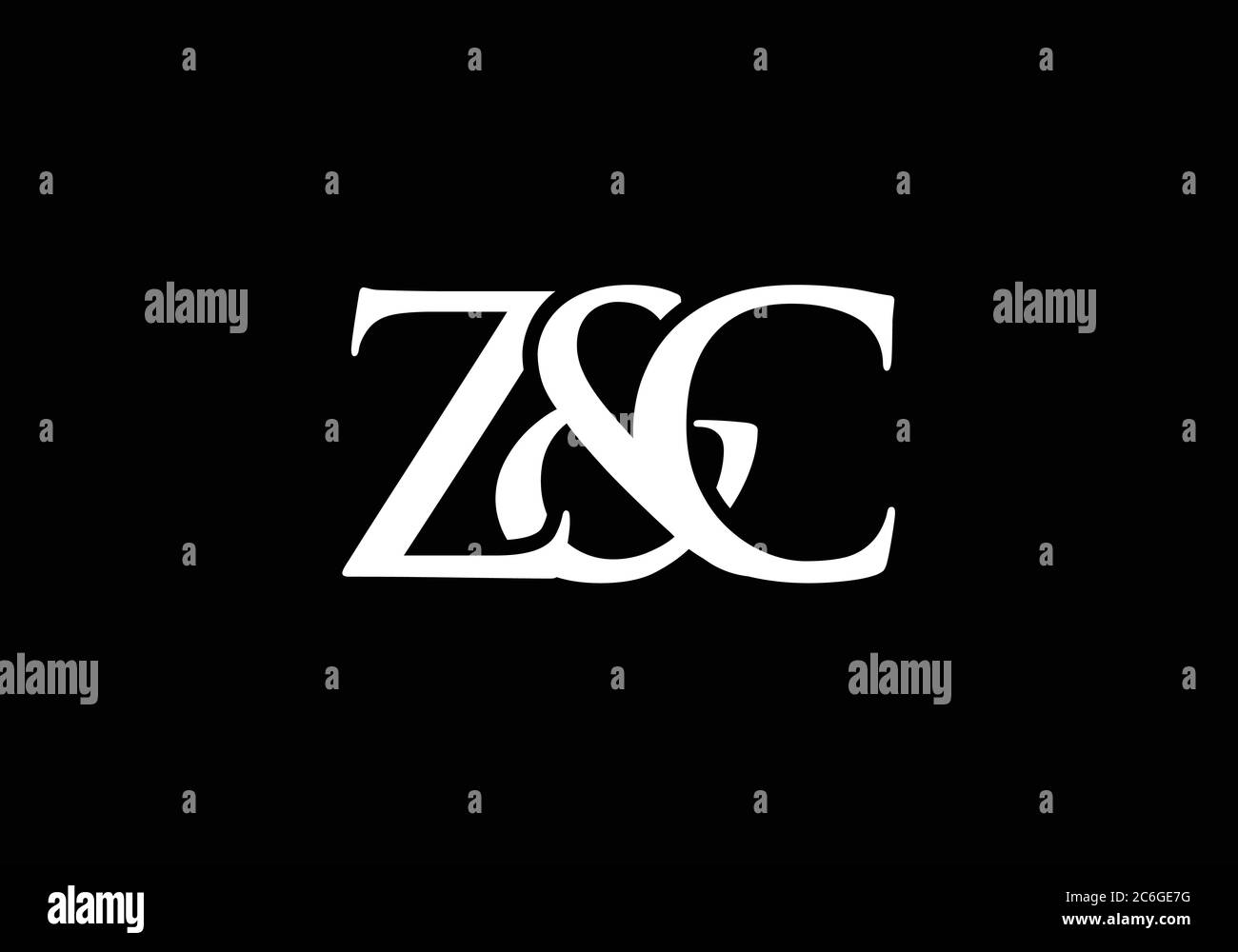 Initial Monogram Letter Z C Logo Design Vector Template. Z C Letter Logo Design Stock Vector ...