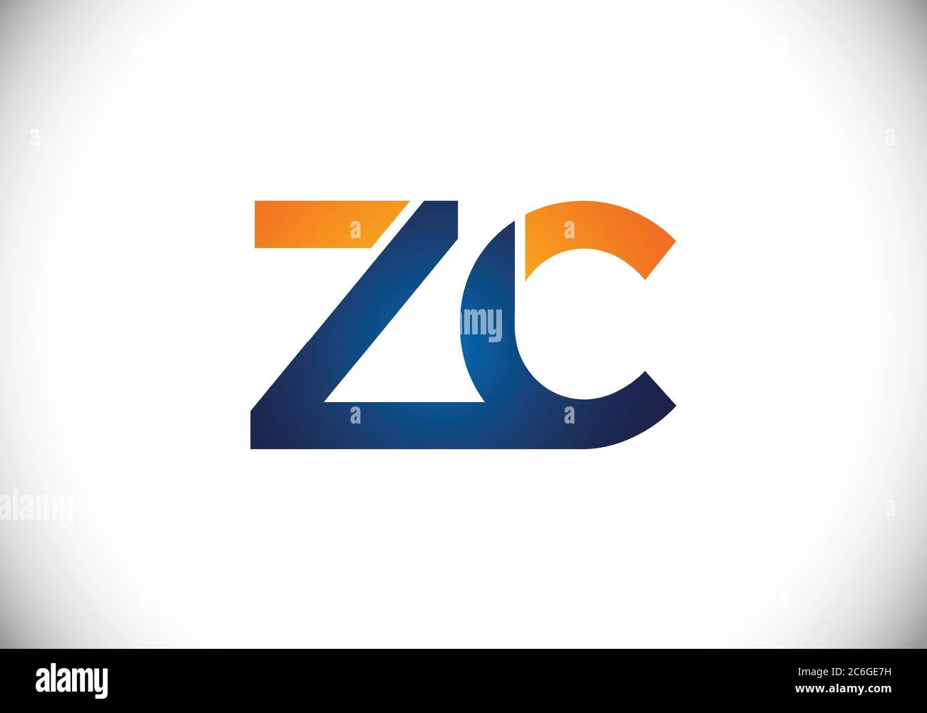 Initial Monogram Letter Z C Logo Design Vector Template. Z C Letter ...