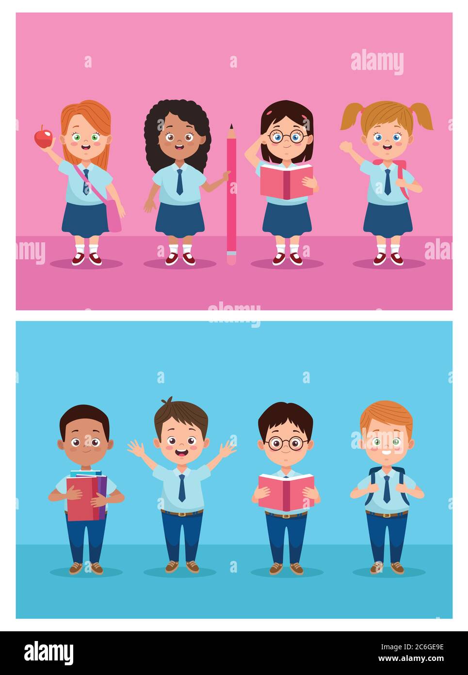 Cartoon illustration textbook waving Cut Out Stock Images & Pictures ...