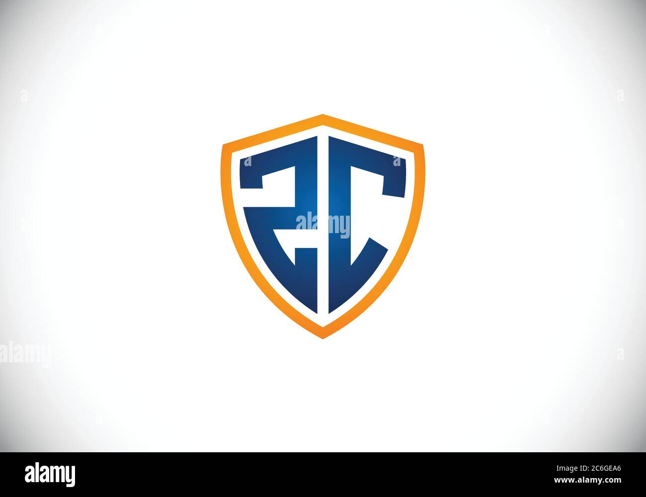 Initial Monogram Letter Z C Logo Design Vector Template. Z C Letter ...