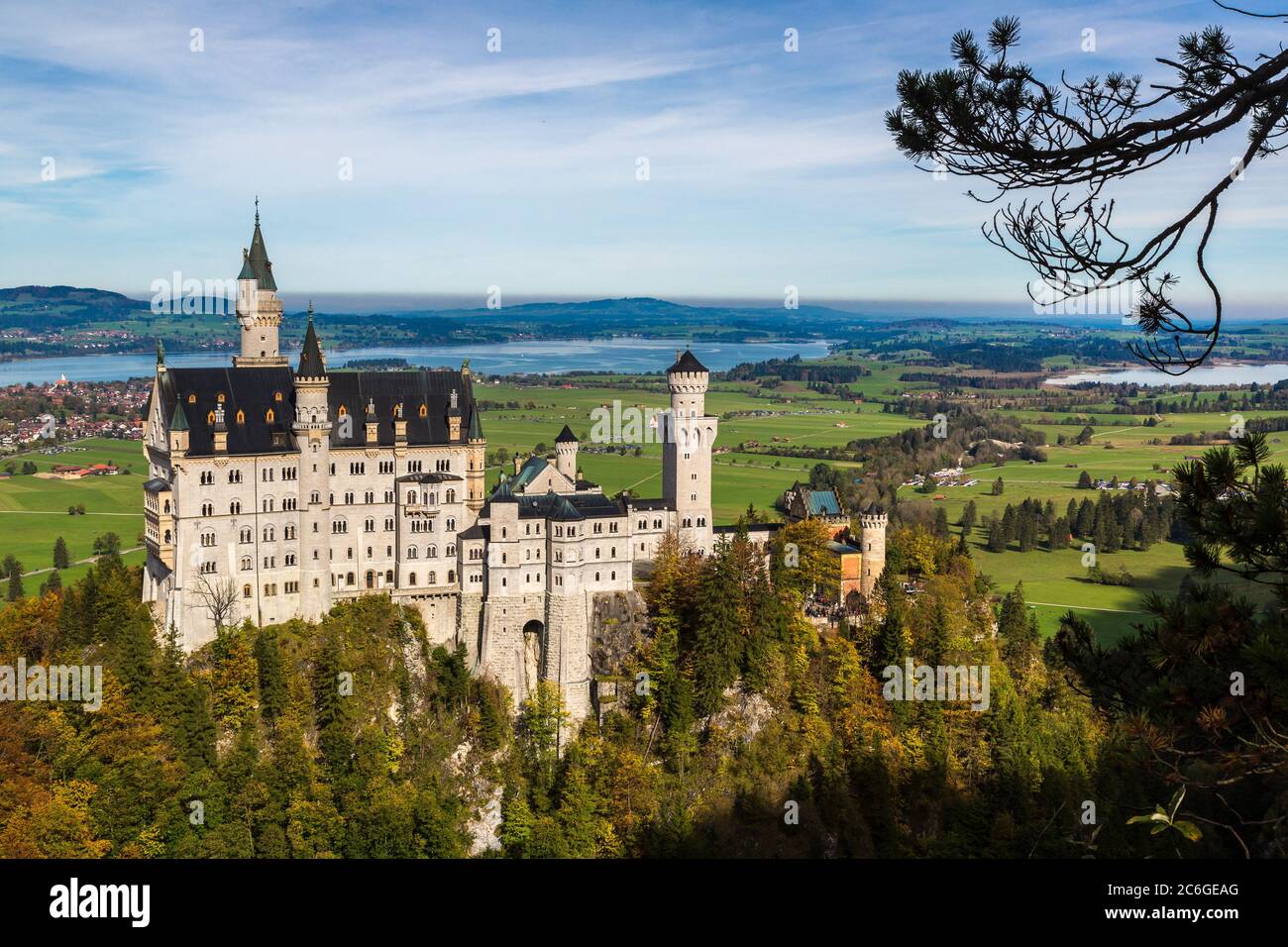 Neuschwanstein castle summer aerial hi-res stock photography and images ...