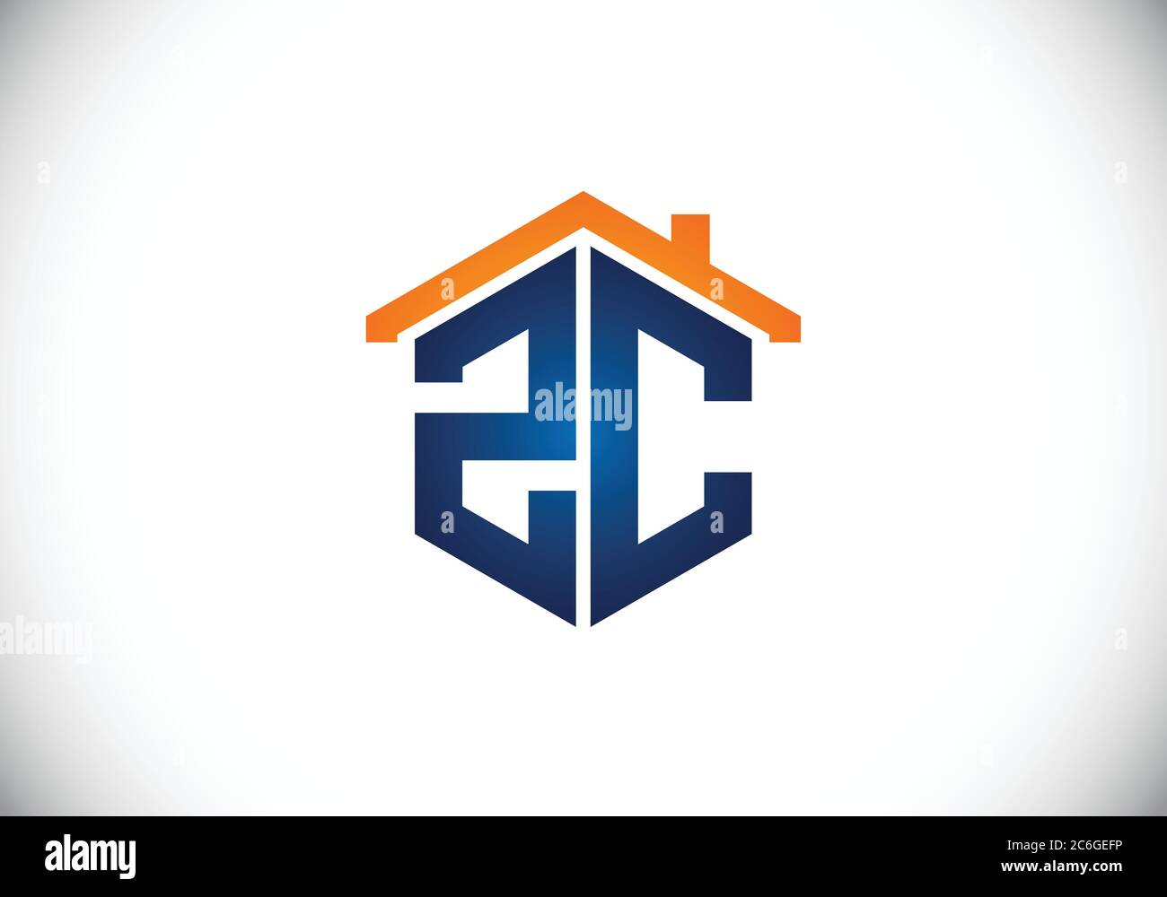 Initial Monogram Letter Z C Logo Design Vector Template. Z C Letter ...