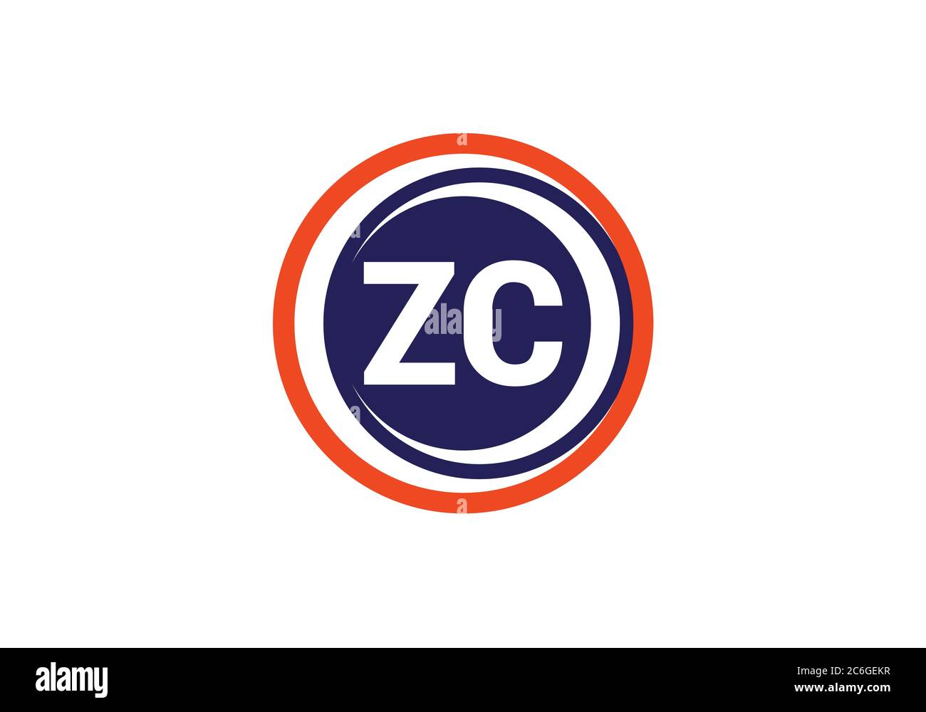 Initial Monogram Letter Z C Logo Design Vector Template. Z C Letter ...