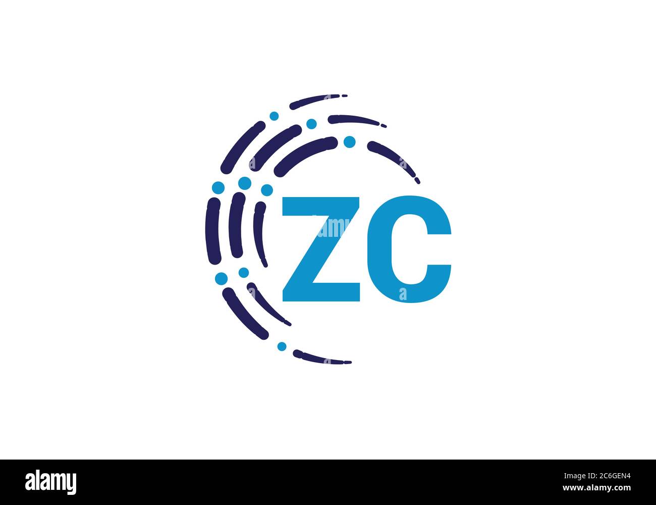 Initial Monogram Letter Z C Logo Design Vector Template. Z C Letter Logo Design Stock Vector ...