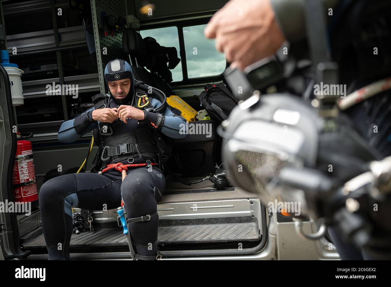 Schorndorf, Germany. 30th June, 2020. Thomas Weller, duty group leader ...