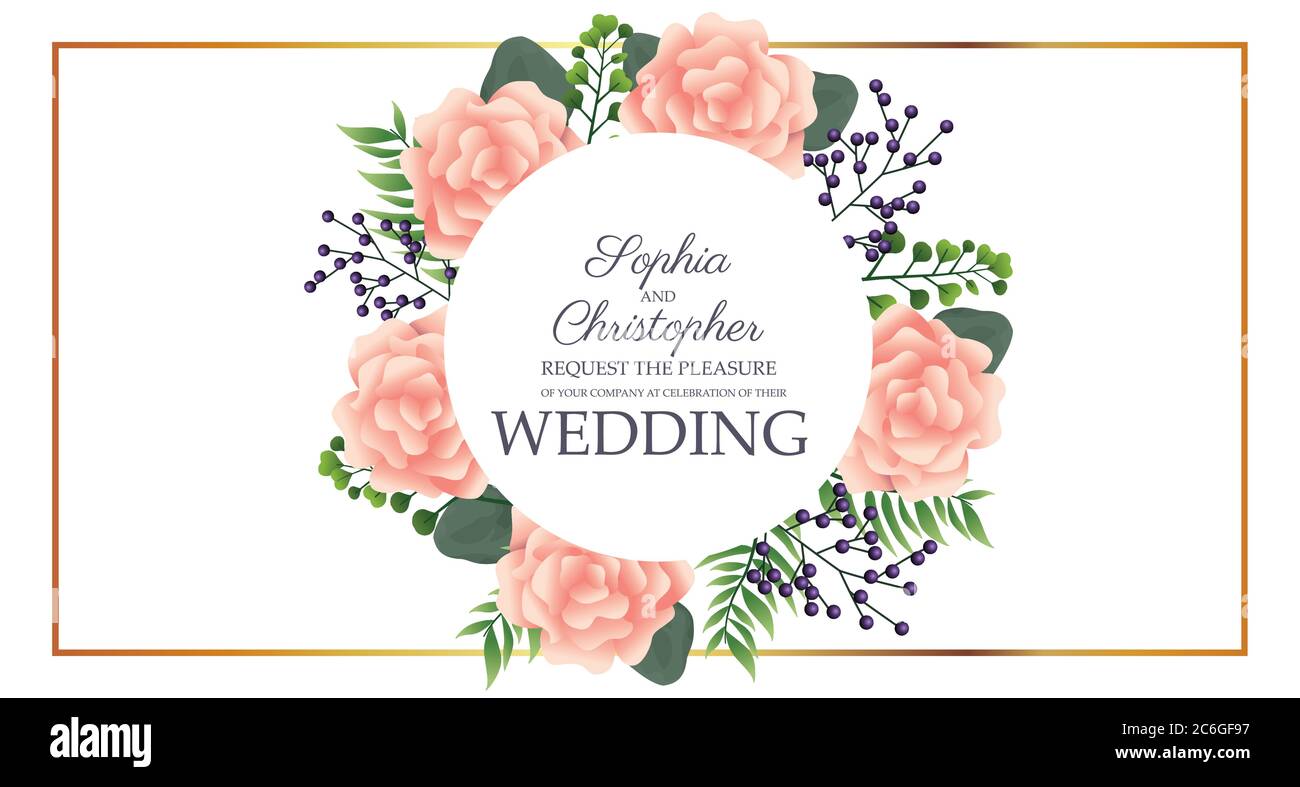 Circular wedding bouquet Stock Vector Images - Alamy