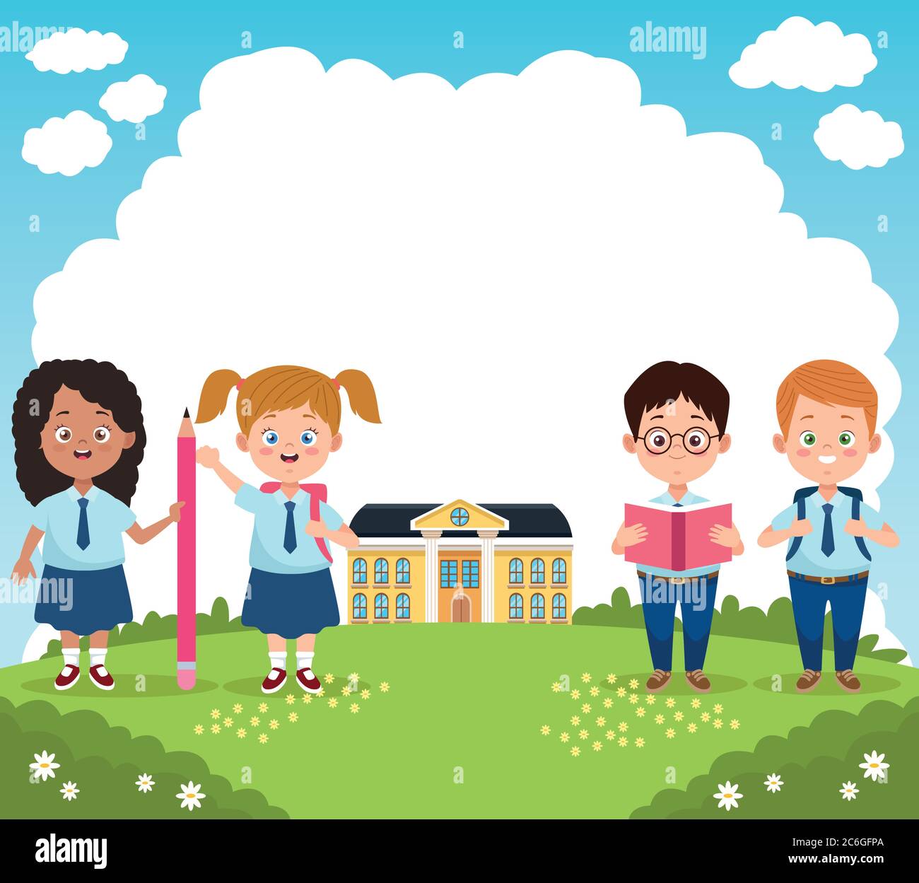 Primary pupils writing Stock Vector Images - Alamy