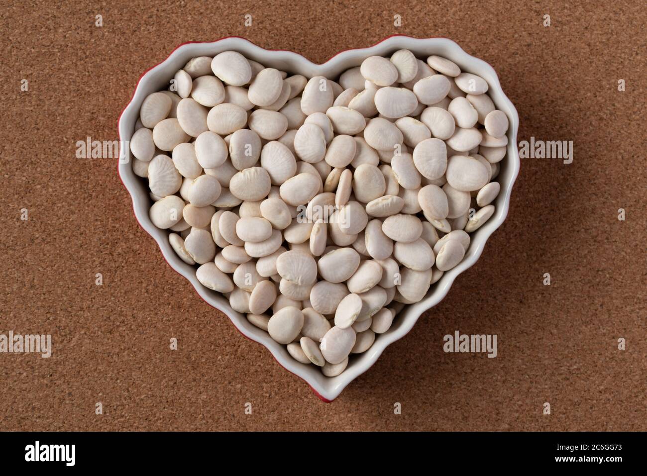 Dry Lima Beans in a Heart Shape Stock Photo - Alamy