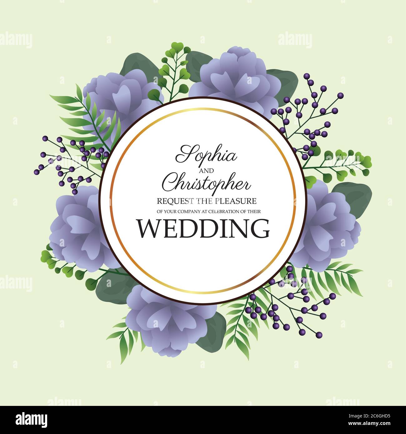 Circular wedding bouquet Stock Vector Images - Alamy