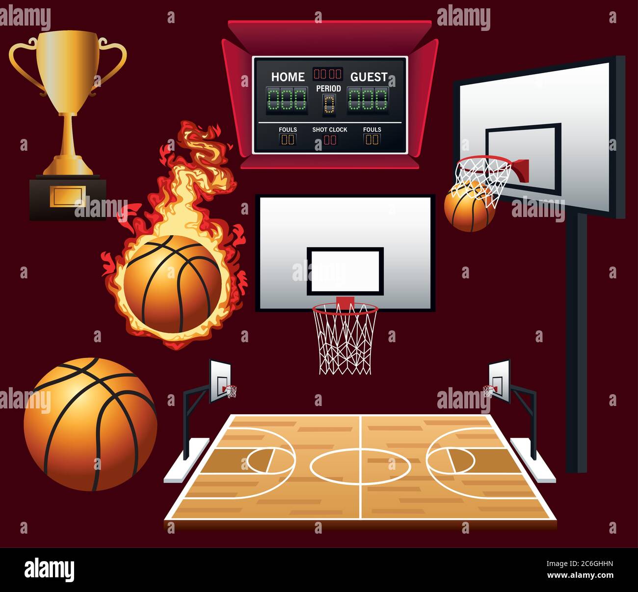 Burning court Stock Vector Images - Alamy