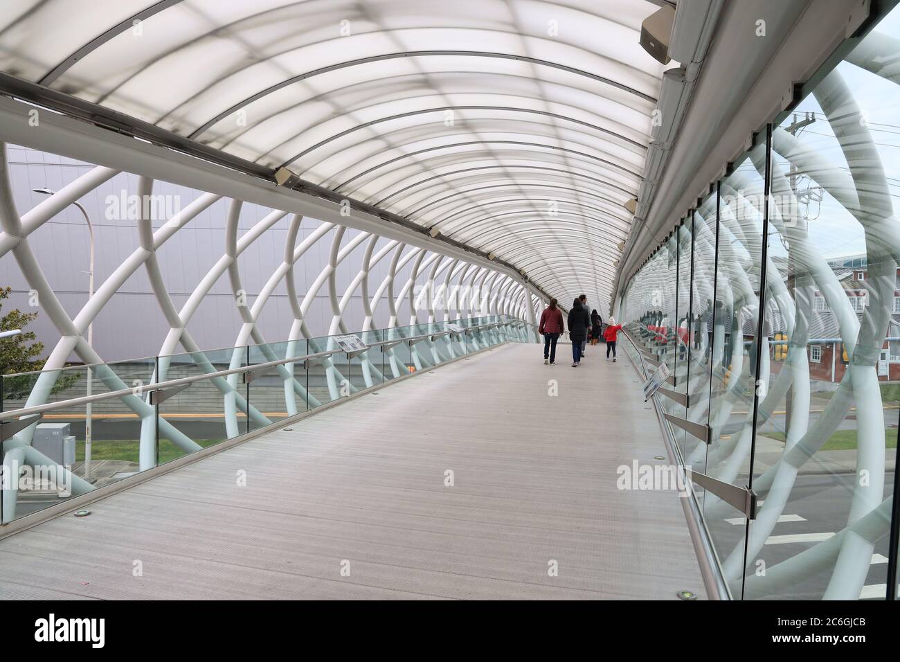 People Crossing Bridge Stock Photo - Alamy