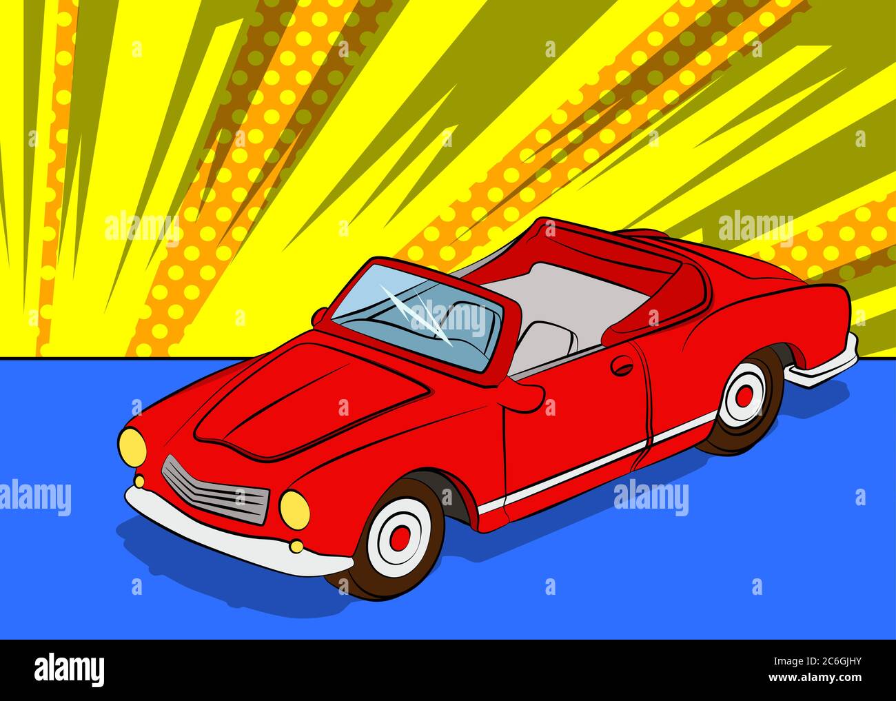 Comic book style, cartoon vector illustration of a cool girlish ...