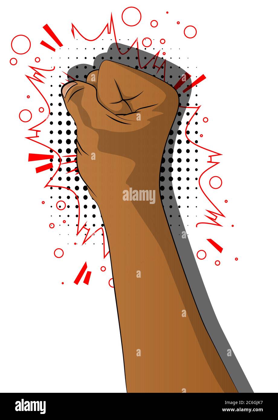 Comic book style power strength fist Fight for your rights. Cartoon ...