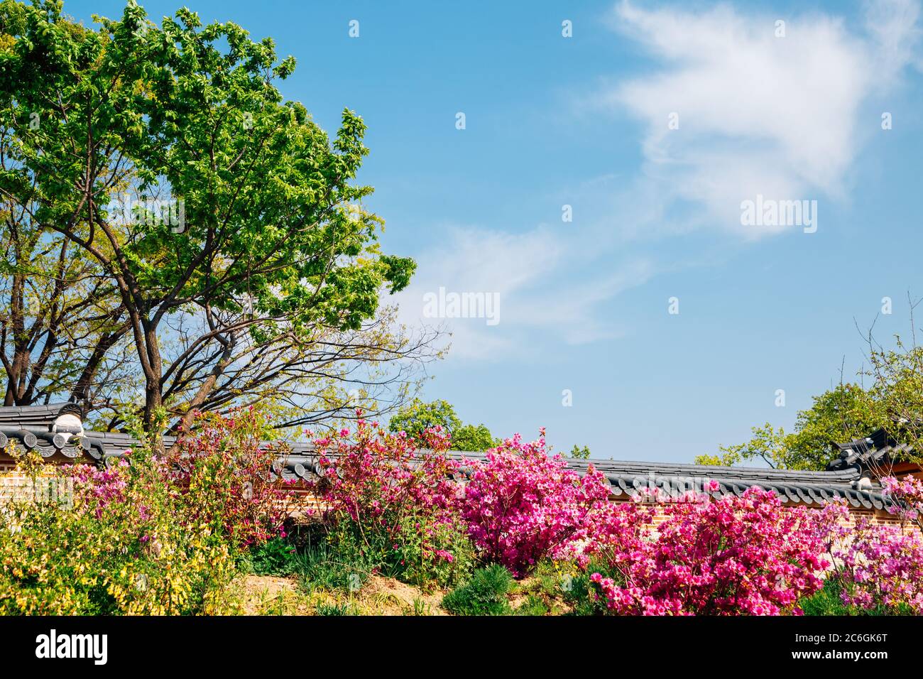 Gyeongbokgung Palace at spring in Seoul, Korea Stock Photo - Alamy