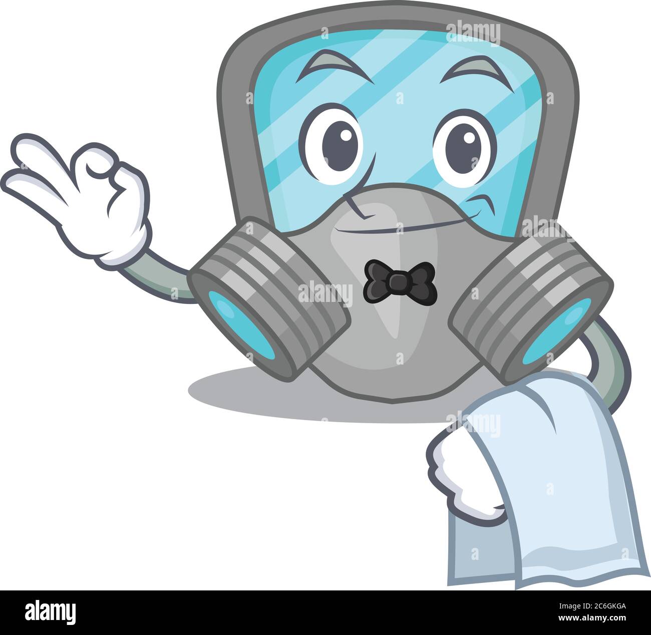 Waitress, tray, mask Stock Vector Images - Alamy