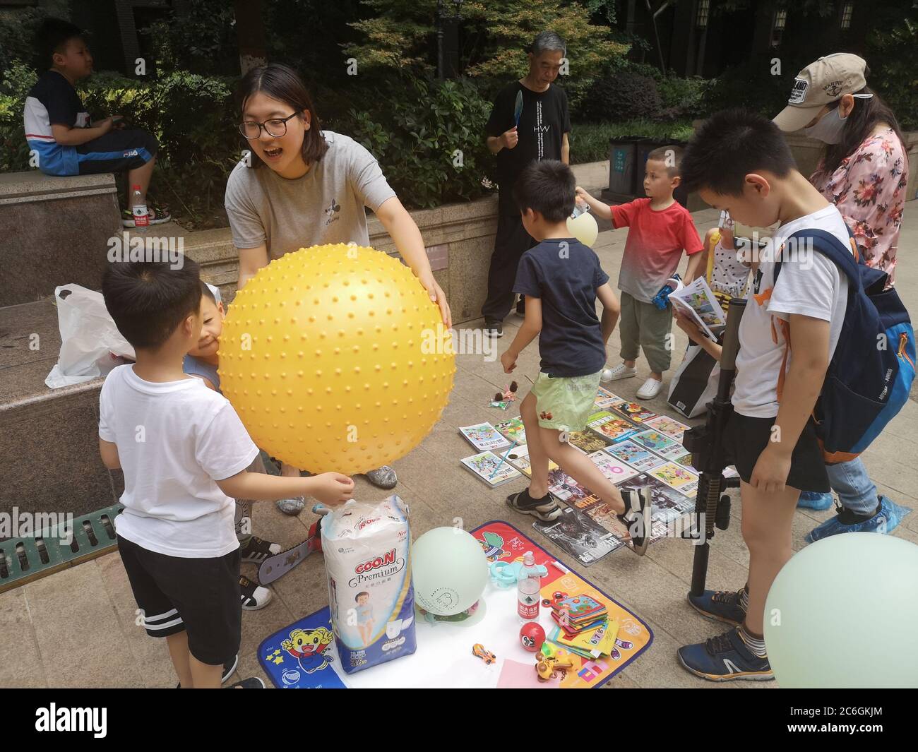 A unique bazaar for children to erect vendors and sell their toys is ...
