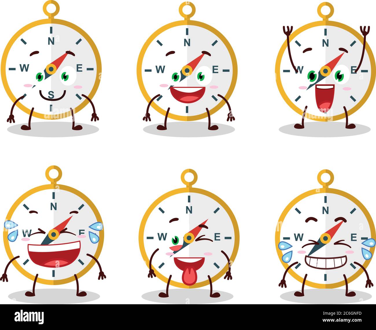 Funny map compass Stock Vector Images - Alamy