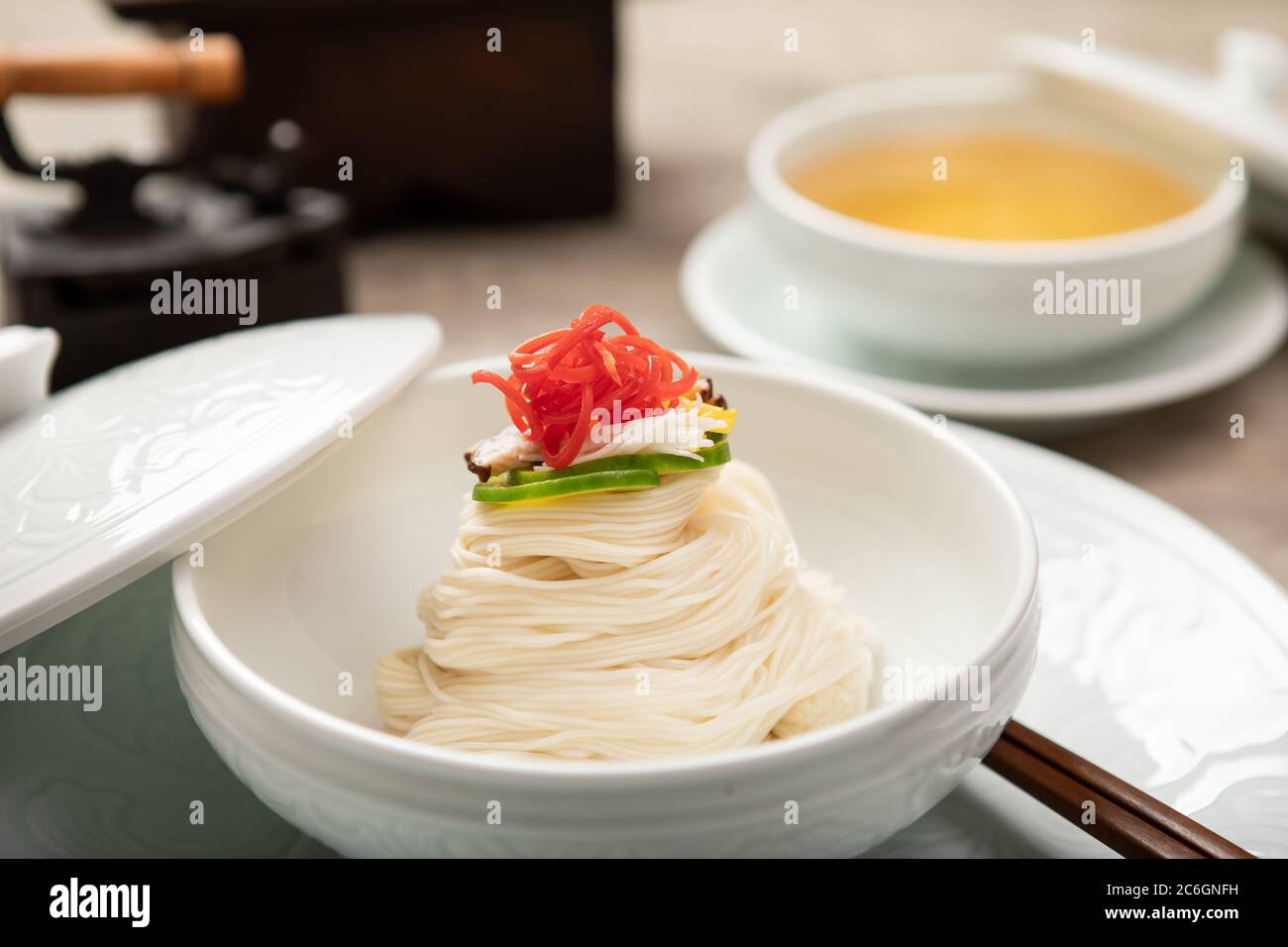 korean noodles on the table Stock Photo - Alamy