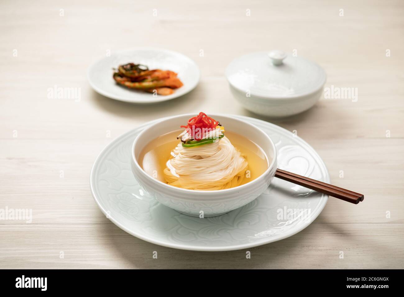 korean noodles on the table Stock Photo - Alamy