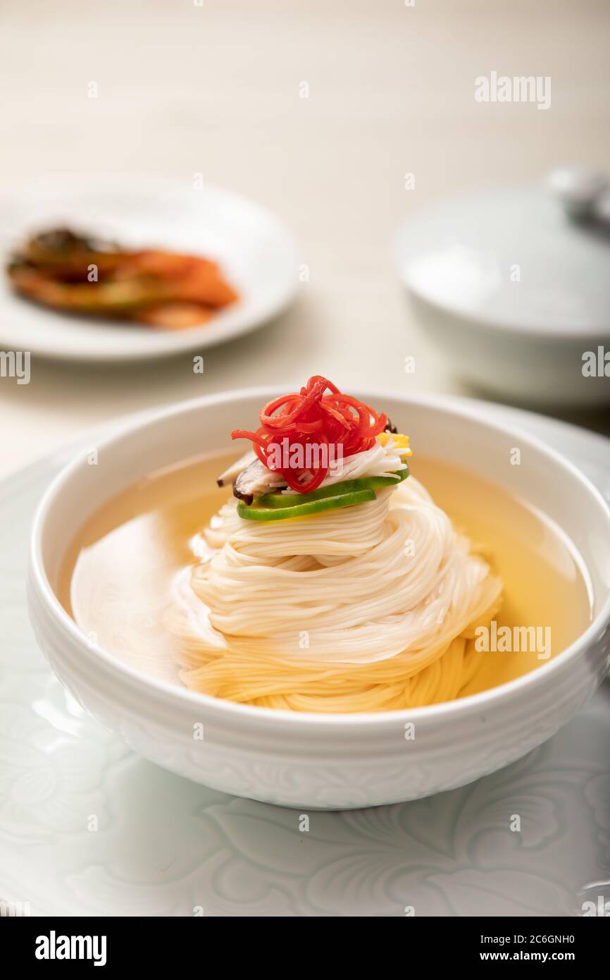 korean noodles on the table Stock Photo - Alamy