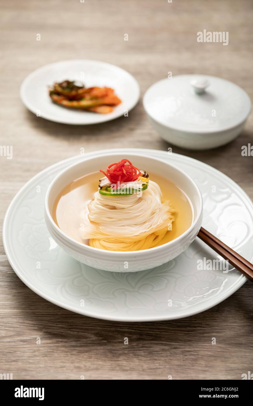korean noodles on the table Stock Photo - Alamy