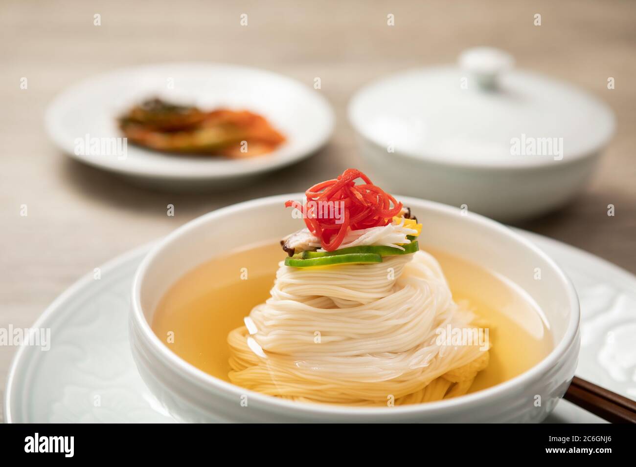 korean noodles on the table Stock Photo - Alamy
