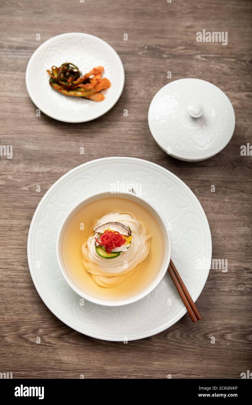 korean noodles on the table Stock Photo - Alamy