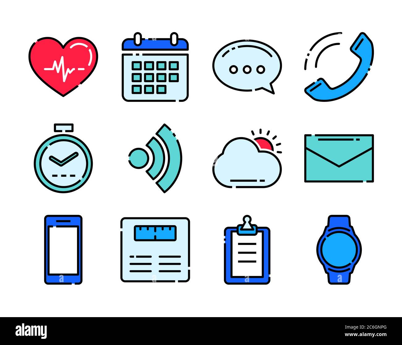 Fitness tracker vectors Cut Out Stock Images & Pictures - Alamy