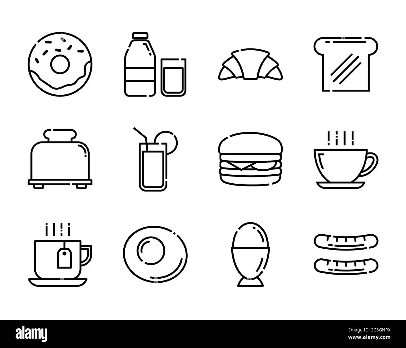 Have breakfast icon hi-res stock photography and images - Alamy