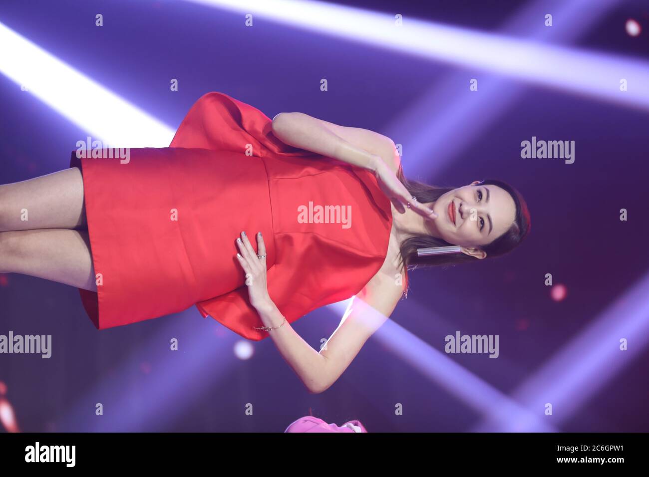 Hong Kong Cantopop singer Yumiko Cheng attends Mango TV Promotional ...