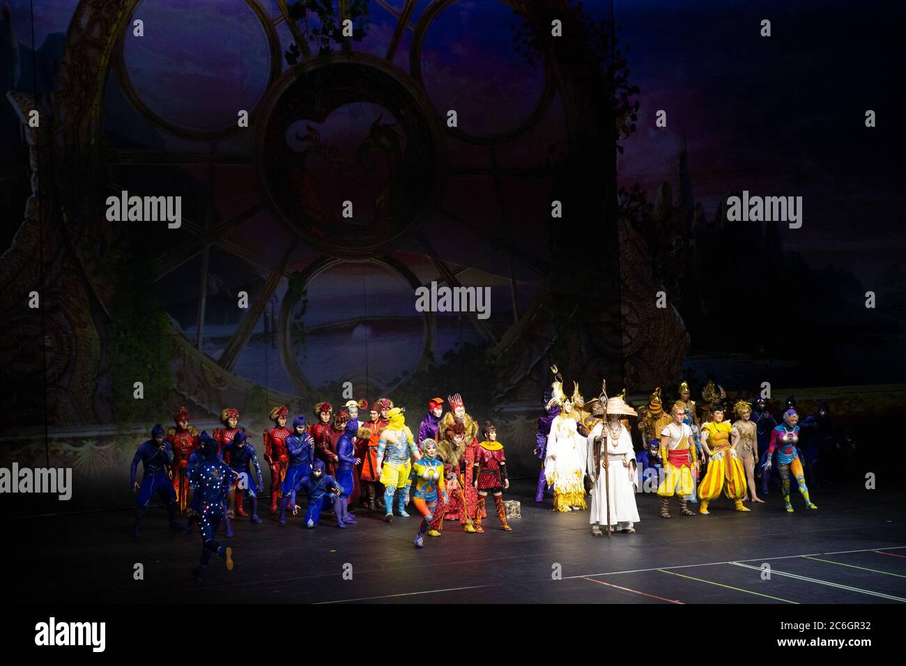 Cirque Du Soleil performs "Das Land der Fantasie" on the stage in ...