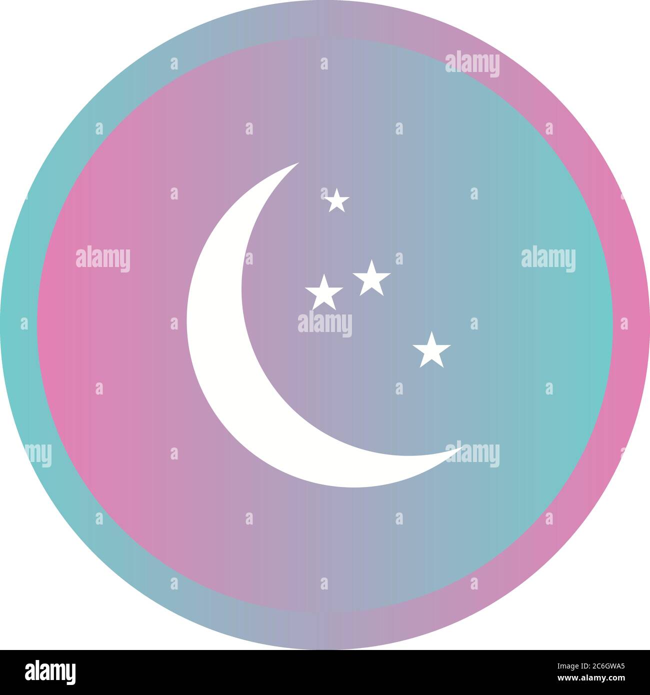 Unique Moon And Stars Vector Glyph Icon Stock Vector Image & Art - Alamy