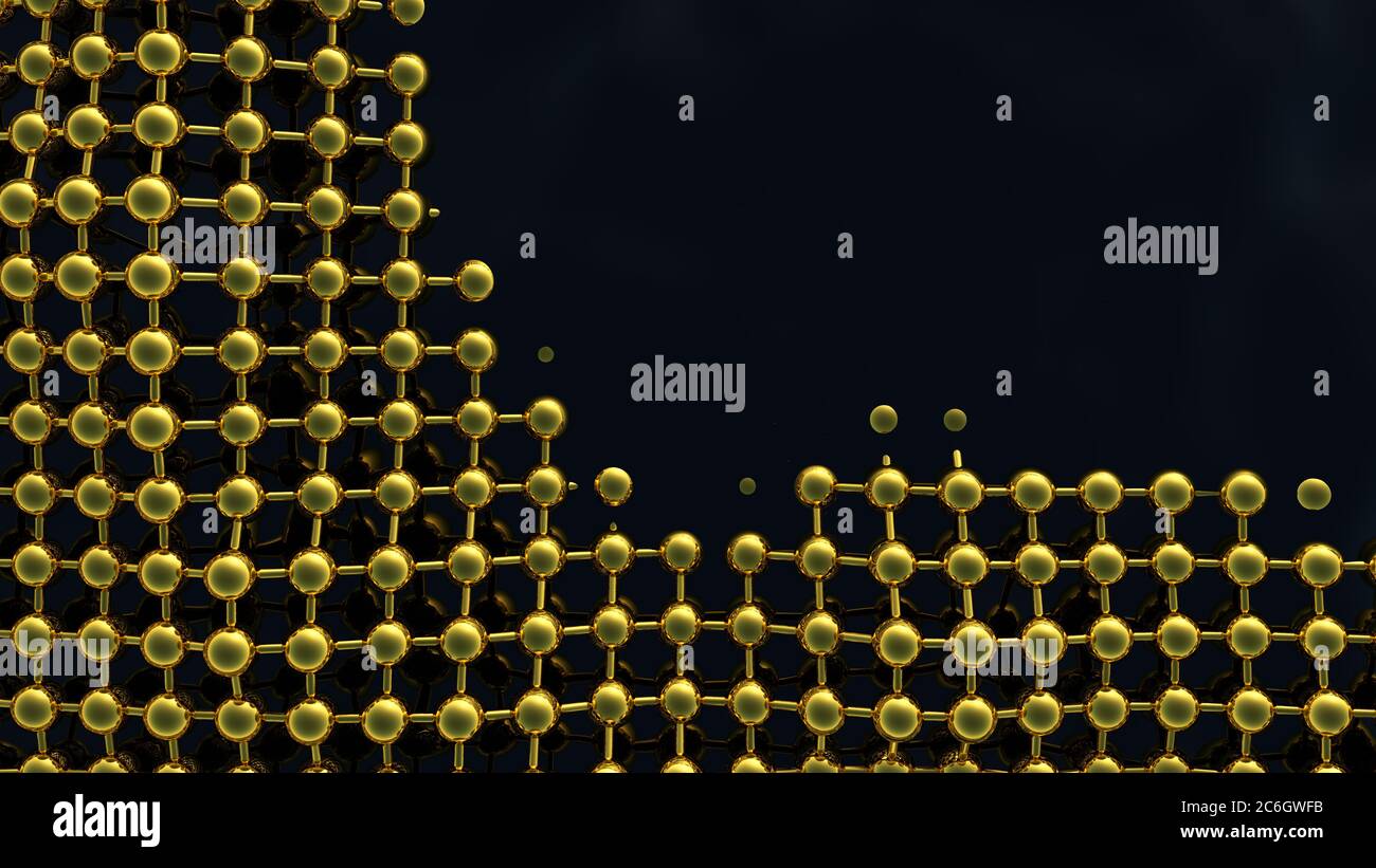 Abstract business science or technology background with golden lattice ...